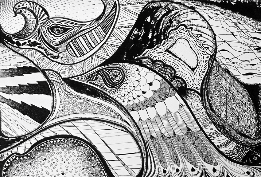Anna Cull Ink drawing – Anna Cull ~ Art & Music